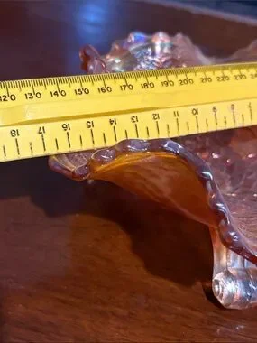 Art | Iridescent Orange Carnival Glass Decorative Bowl | Poshmark